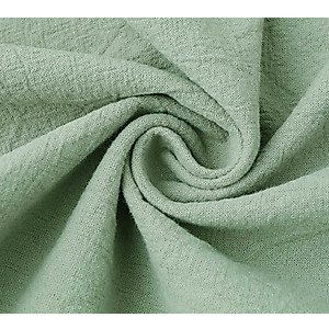 lymanchi Toddler Girl Sleeveless Dresses Ruffle Cotton Linen Solid Color Cute Sundress 818 Green 120