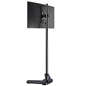 Single Monitor Mount, Extra Long Monitor Stand, 47 inch Pole Black Stand, Monitor Desk Mount, Single Desk Mount Stand, Computer Screen Mount, VESA Computer Desk Mount, Single Monitor Arm Stand