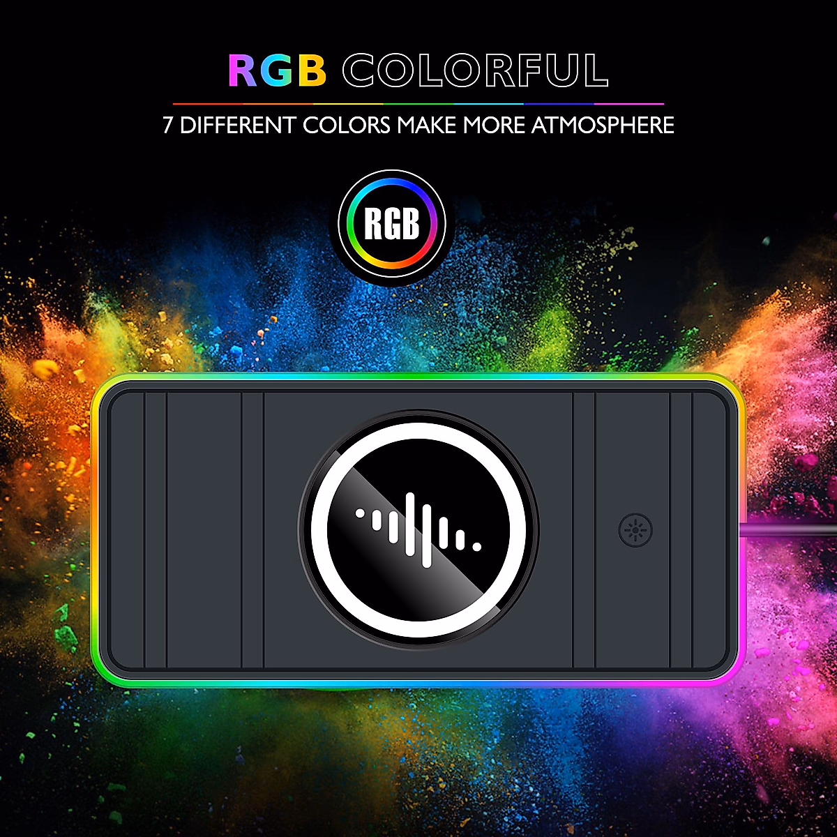 for Magsafe Wireless Car Charger Pad, [Upgrade] RGB 15W for Car Wireless Charging Pad for iPhone 15 14 13 12 11 Pro Max, for Samsung Galaxy S22/S22+/S22 Ultra/S21/S20/S10