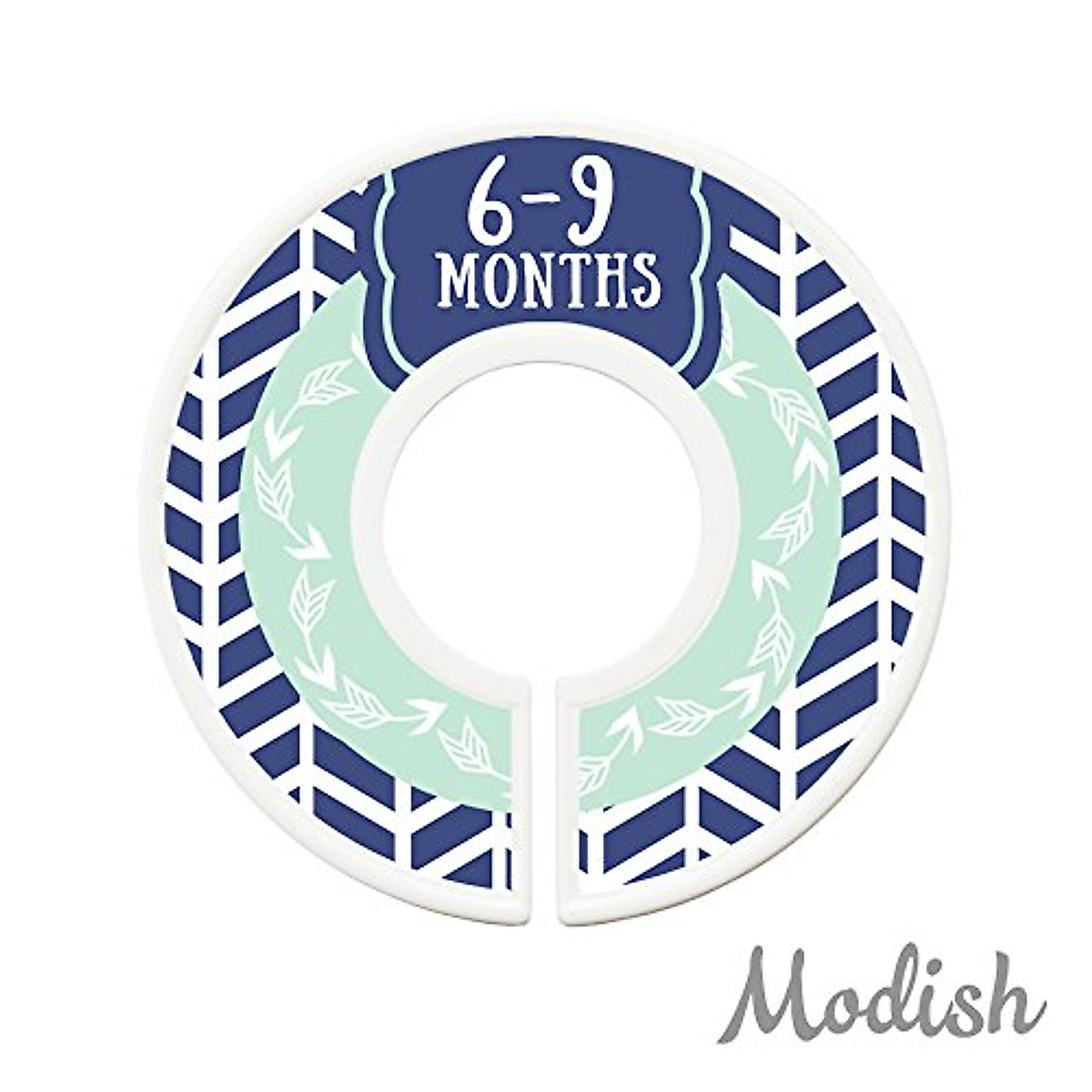 Modish Labels Baby Clothes Size Dividers, Baby Closet Organizers, Closet Size Dividers, Baby Closet Organizers, Clothes Organizer, Neutral, Boy, Woodland, Arrows, Nordic, Boho, Navy Blue, Mint (Baby)