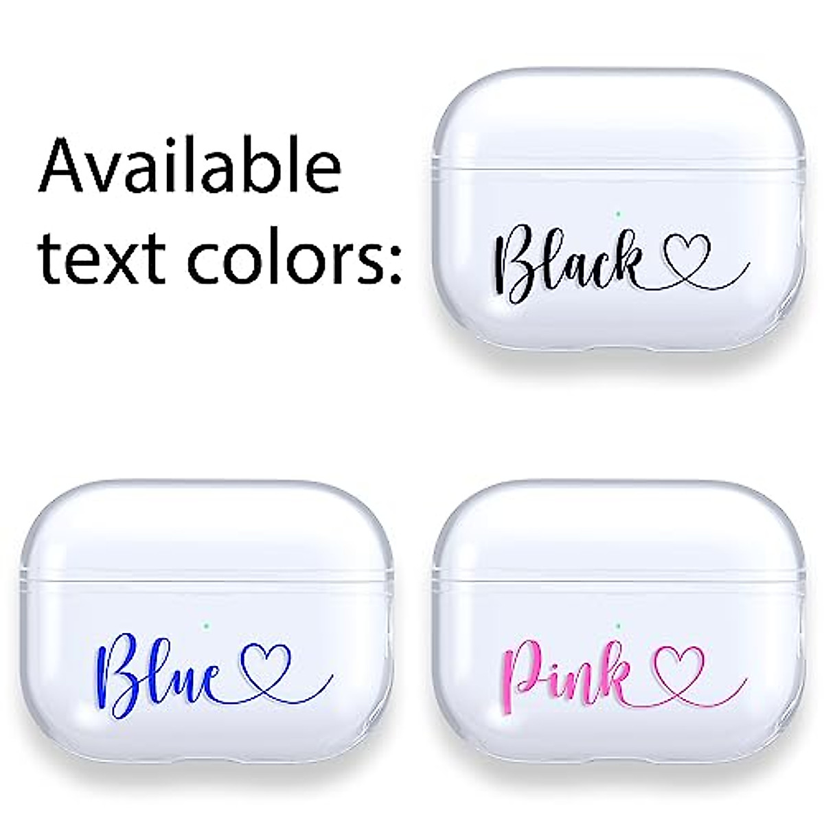 Liana Cases Custom Name Case for AirPods - All Sizes Available - AirPods Pro 2nd, 1st, 3rd Generation - Clear Personalized Cover Handwritten Style with Keychain Ring Carabiner