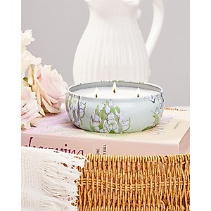 M&SENSE Soothing Eucalyptus Scented Candles, Large 3 Wick Soy Tin Candle, Over 40 Hour Burning Time, 100% Natural Vegan Wax, Relaxing Aromatherapy Aesthetic Candle Gift for Women Men