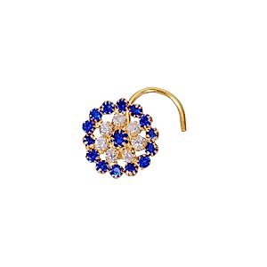 Indian Nose Stud CZ Simulated Diamond Nose Piercing Indian Nose Ring Bollywood Nose Stud Indian Nose Piercing Gold Nose Ring Stud Bridal Wedding Nose Ring Jewelry