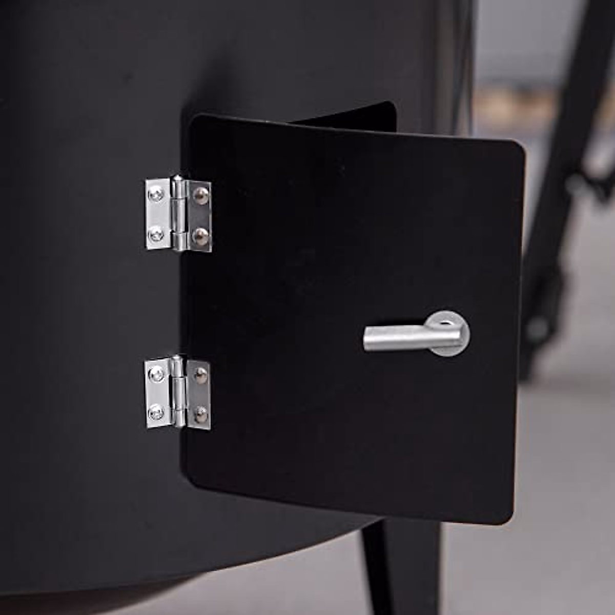 Outsunny Vertical Charcoal BBQ Smoker, 3-in-1 16" Round Charcoal Barbecue Grill with 2 Cooking Area, and Thermometer for Outdoor Camping Picnic Backyard Cooking, Black