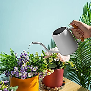 Kampasy Watering Can - 35oz White Watering Can Indoor Plant - Houseplant Watering Can - Indoor Watering Can with Long Spout-Cute Watering Can-Small Watering Can for Indoor Plants-Water Can for Plants