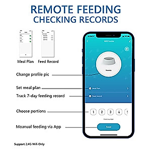 Flurff Automatic Cat Feeder, 6L WiFi Enabled Smart Pet Feeder with Stainless Steel Bowl, Auto Dog Feeder with APP Control, 1-10 Meals Per Day, 10s Voice Recorder