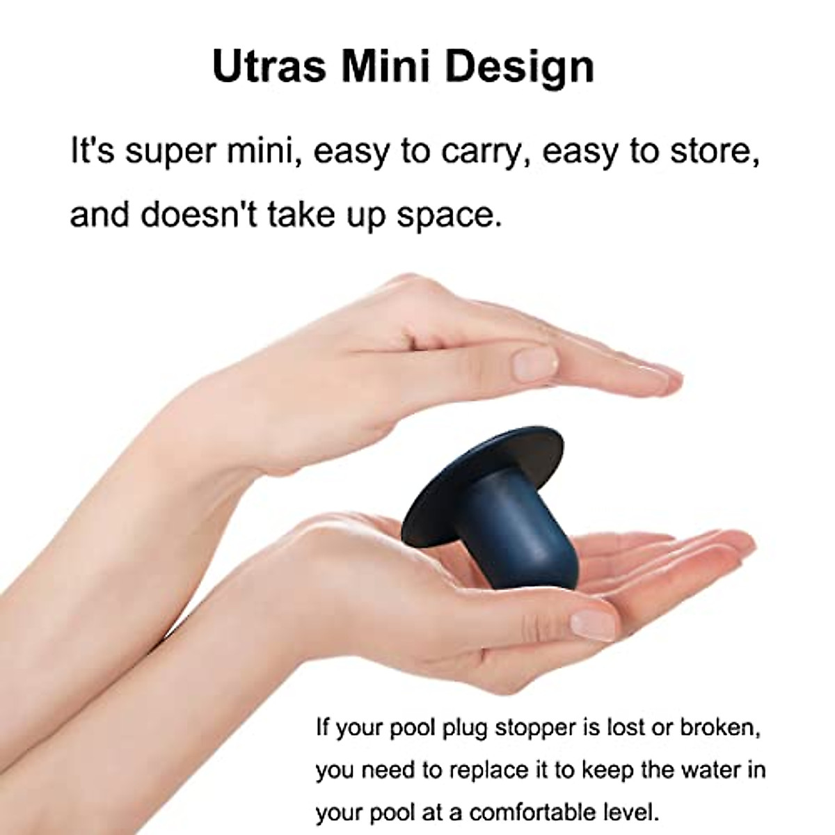 4 PCS Swimming Pool Pump Strainer Hole Plug Replacemen for Bestway & Intex Pools Ground Swimming Plug Wall Plug Stopper (Black)