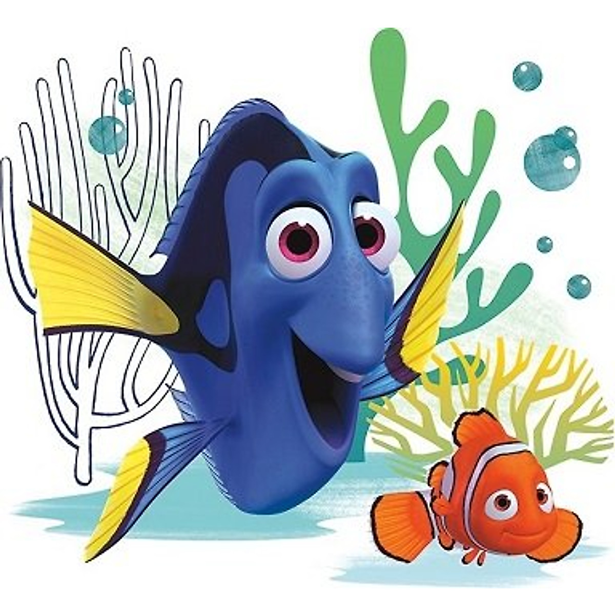 9 Inch Clownfish Clown Fish Finding Dory Nemo 2 Movie Removable Peel Self Stick Adhesive Vinyl Decorative Wall Decal Sticker Art Kids Room Home Decor Boys Children Nursery Baby 9x8 inches
