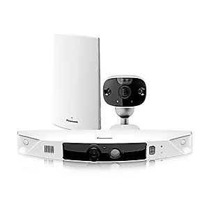 Panasonic HomeHawk Outdoor Wireless Smart Home Security Camera, Wide Angle View, Color Night Vision, 2-Way Talk, Works with Alexa & Google Assistant, 2 Camera Kit (KX-HN7002W)
