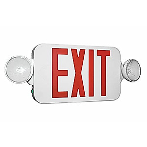 Mini LED Exit Sign Emergency Light Combo with Red Letters