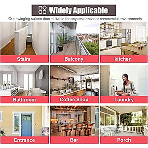 Swing Doors Unpainted, Interior Swinging Door Single Panel, Half Waist Cafe Door with Hinges, Bathroom Bar Butler Doors Interior (Size : W60xH90cm(23 5/8" x35 3/8"))