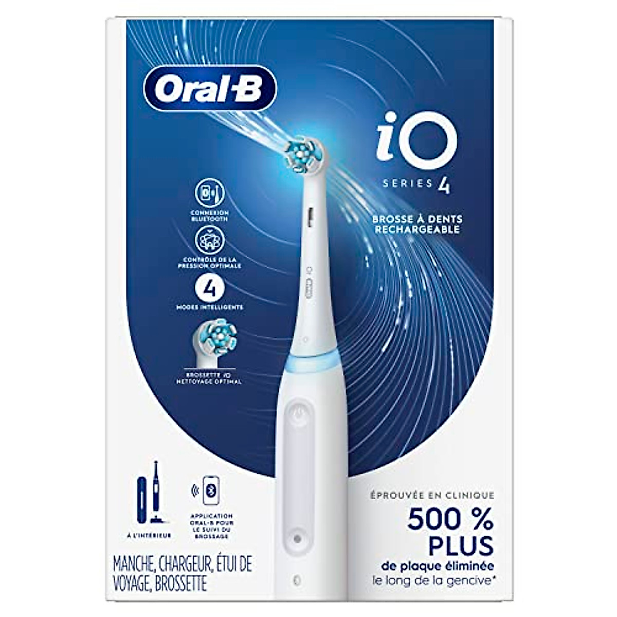 Oral-B iO Series 4 Electric Toothbrush with (1) Brush Head, Rechargeable, White