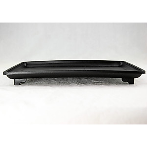 1 Rectangular Black Plastic Humidity/Drip Tray for Bonsai Tree and House Indoor Plant - 10.5"x 7"x 1"