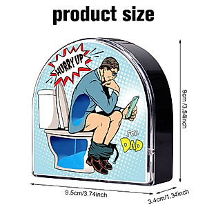 eBoot Funny Gag Gifts for Men Sand Timer for Dad 5 Minutes Bathroom Timer Hourglass for Husband Valentine's Day Father's Day Birthday White Elephant Gift Christmas Stocking Stuffer(1 Piece)