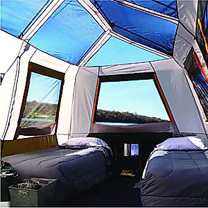 Bushnell Instant Tent | 6 Person / 9 Person / 12 Person Instant Tents Cabin Design Perfect for 3 Season Family Camping Essentials, Hunting, and Fishing with Fast Setup and 3 Rooms (12 Person)