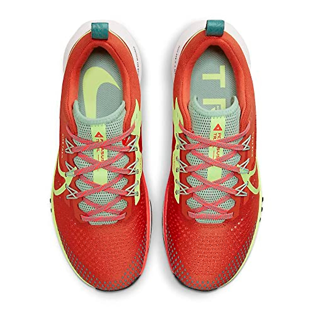 Nike Women's React Pegasus Trail 4 Running Shoes (Mantra Orange/Enamel Green/Bicoastal/Ghost Green, us_Footwear_Size_System, Adult, Women, Numeric, Medium, Numeric_9)