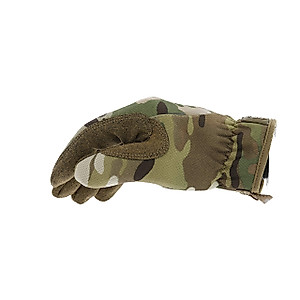Mechanix Wear: FastFit Tactical Gloves with Elastic Cuff for Secure Fit, Work Gloves with Flexible Grip for Multi-Purpose Use, Durable Touchscreen Capable Safety Gloves for Men (MultiCam, Small)