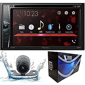 Pioneer AVH-210EX Double DIN Bluetooth in-Dash DVD/CD/AM/FM/Digital Media Car Stereo Receiver with Xtremevision HD Backup Camera