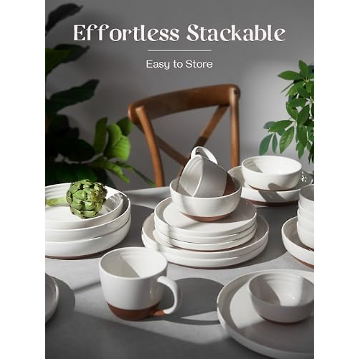 DOWAN 10.5” Moon-White Sesame Glaze Large Dinner Plates Set of 6, Porcelain Ceramic, Microwave, Oven & Dishwasher Safe, Elegant Design Perfect for Daily Dining, Family Gatherings, Parties & Gifts