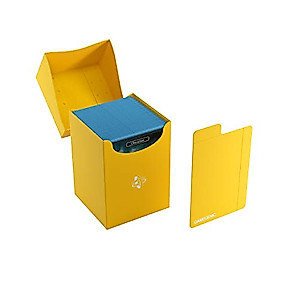 Gamegenic Deck Holder 100+ Casual Deck Box | Double-Sleeved Card Storage with Flex Card Divider | Premium Card Game Protector | Cobra Neck Technology | Holds up to 100 Cards | Yellow Color | Made