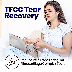 Wrist Wrap Compression Wrist Brace For TFCC Tears | Carpal Tunnel Pain & Tendonitis Relief | Padded Hole For Ulnar | Wrist Support For Working Out | Wrist Wraps for Men Women | Fits Both Wrists (MED)