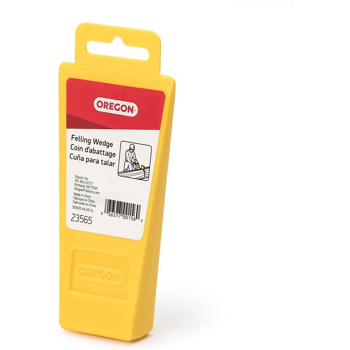 Oregon Felling Wedge 5.5 inch, Lightweight and Durable Tree Wedge for Safe Felling with Stabilizing Serrations Yellow