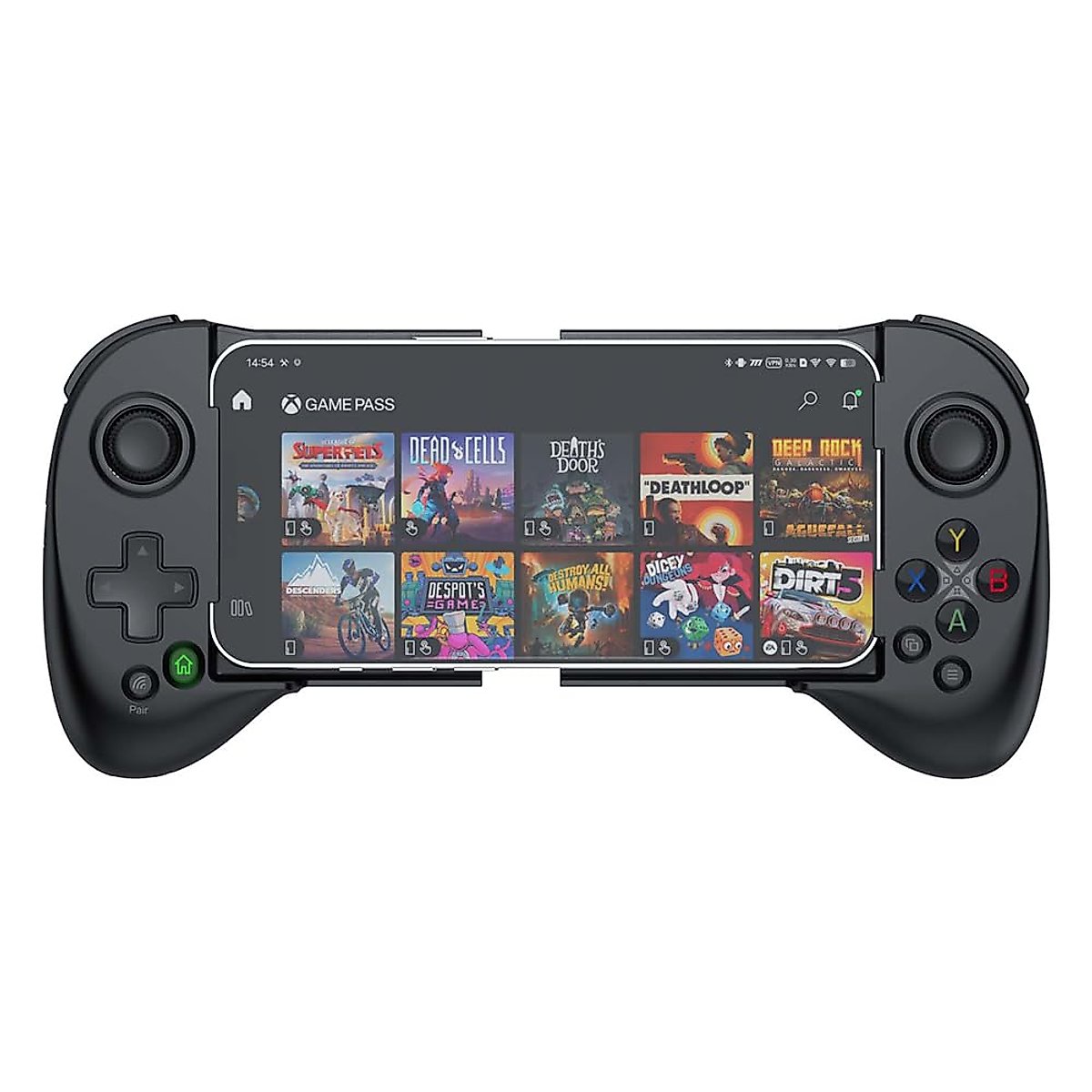 ShanWan Bluetooth Mobile Game Controller for Steam, Fortnite, Apex, Diablo Immortal, Call of Duty, Mobile & More (for iPhone&Android, Black1)