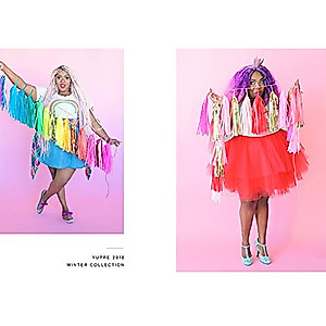 Binpeng 14in 21pcs Rainbow Paper Tassel DIY Hanging paper decorations Party Garland Decor for Party Decorations Wedding,Festival,Baby Shower Decoration 21PCS (Rainbow Tassels 7 Colors 21 PCS)