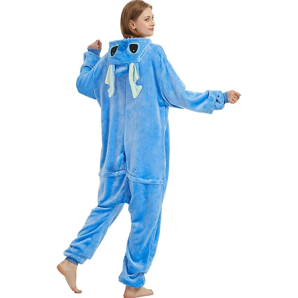 MWLOVER Adult Stitch Onesie Halloween Unisex Animal Costume Cosplay Pajamas Jumpsuit(Small)