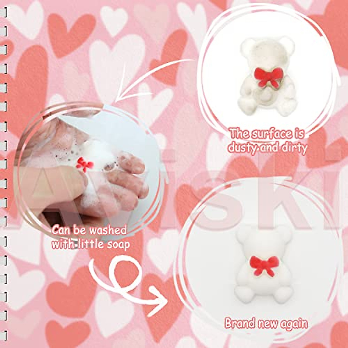 100PCS Valentines Day Mochi Squishy Toys, Mini Kawaii Squishies Soft Fidget Toys Stress Squeeze Toys Party Bags Filler, Small Stocking Stuffers for Classroom Prizes Boys Girls Birthday Exchange Gifts