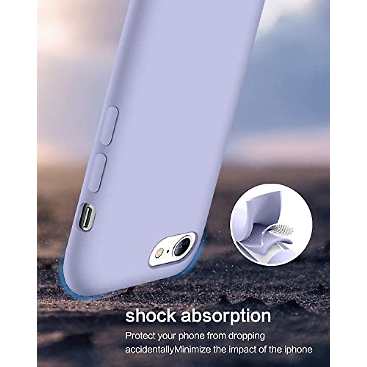 xiusiteli Compatible with iPhone se3 iPhone8 iPhone7 iPhonese2 Case with Adjustable Crossbody Lanyard Strap Anti-Yellow Anti-Drop TPU Protective Phone Cover for iPhone12 iPhone12Pro Case