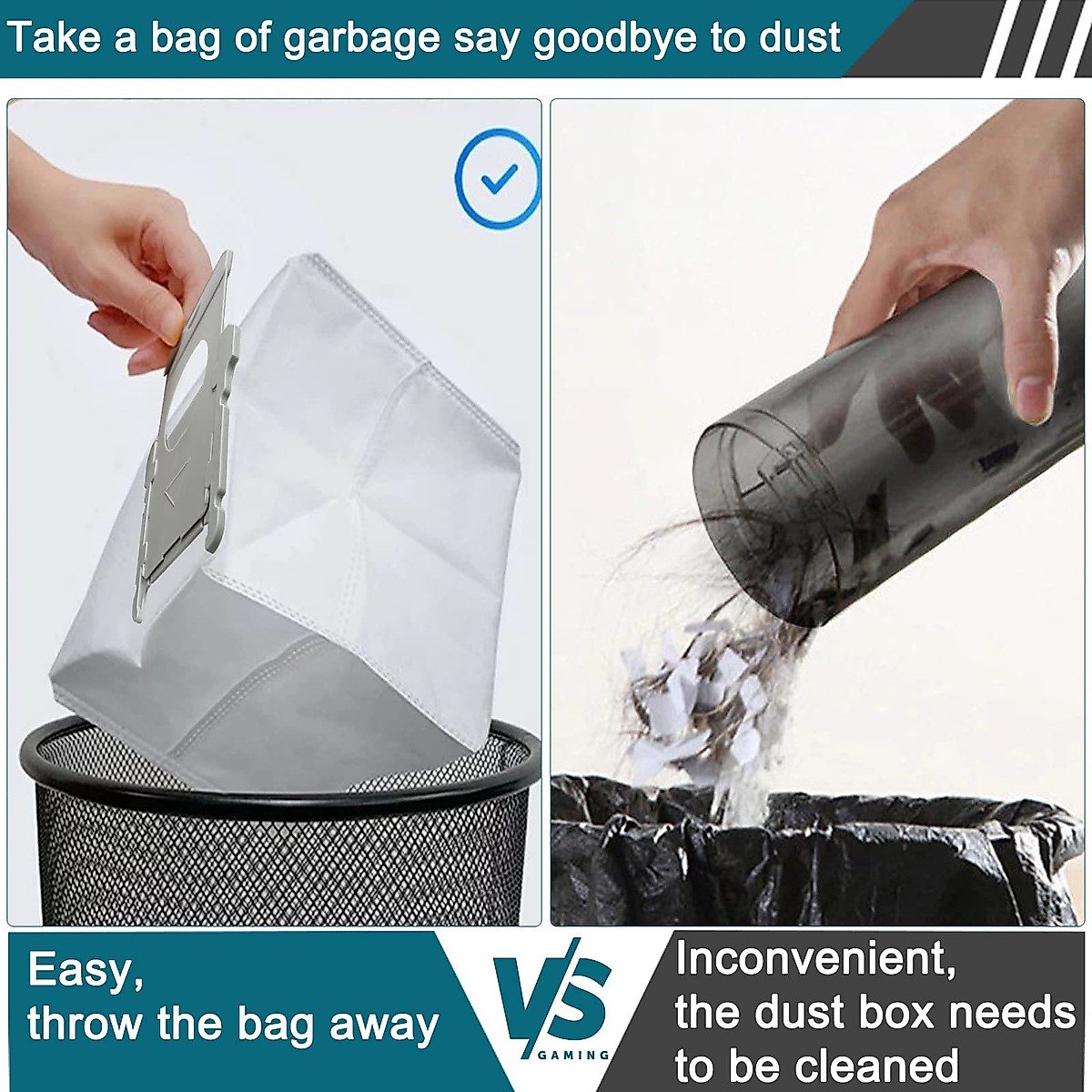 14 Pack Vacuum Bags Compatible for IRobot Roomba Bags i & s & j Series, Replacement Bags for IRobot Roomba i7 i7+, i3 i3+, i1+ j7 j7+ Plus (7550) i8+ s9+(9550), i4+ i6+ Automatic Dirt Disposal Bags