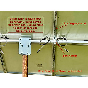 Solar Panel Array Top of Pole Ground Mount Bracket 4" Pipe Universal Bolt On