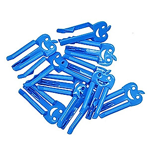 Maydahui 12PCS Garbage Bag Clips Household Blue Plastic Trash Can Clamp Wastebaskets Basket Anti-Slip Fixed Waste Bins Dustbin Junk Bag Edge Holder