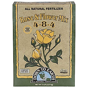 Down to Earth Organic Rose & Flower Fertilizer Mix 4-8-4, 5 lb