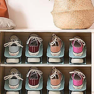 Shoe Slots Organizer - Double Layer Shoe Stacker for Closet Organization | Adjustable Shoe Storage Rack for Home Living Room Bedroom Dorm Apartment Emole