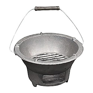 SM SunniMix Small Charcoal Grill Barbecue Stove Camping Charcoal Stove Accessories Iron Smokeless Fire Pit for Outdoor Courtyard Garden Indoor Camping, 20cm x 11cm
