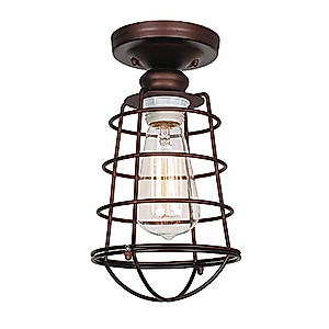 Design House 519694 Ajax 1 Light Ceiling Light, Bronze