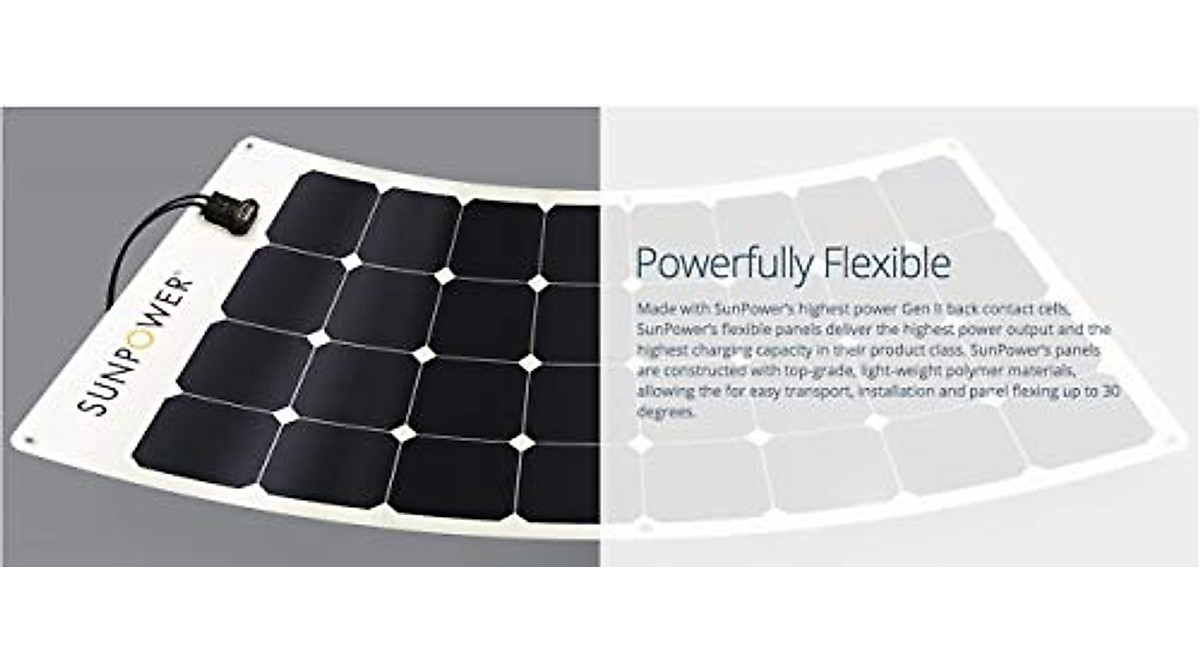SUNPOWER 100W Portable Solar Panel for Camping & RV