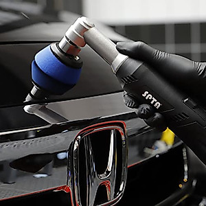 SPTA Mini Polishing Pads, 25mm 50mm 80mm Detailing Polishing Pads Car Detailing Kit Vehicle Buffing Pads Preserving Wax & Polishing Pads Paint Polishing Applicator (32Pcs) For mini Polisher -XBP123M58