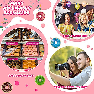 Chalyna 8 Pcs Fake Donuts Realistic Artificial Donuts Toy Fake Food Fake Cakes Desserts Donut Decorations Toys for Doughnut Party New Years Party Supplies Favors Food Decoration Prop, 1.78 (Cute)