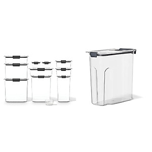 Rubbermaid Brilliance Food Storage Containers and Cereal Container Bundle (Set of 11)