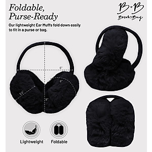 Brook + Bay Fleece Ear Muffs - Cozy & Foldable Earmuffs - Winter Ear Warmers for Women - Soft & Warm Ear Muffs for Women