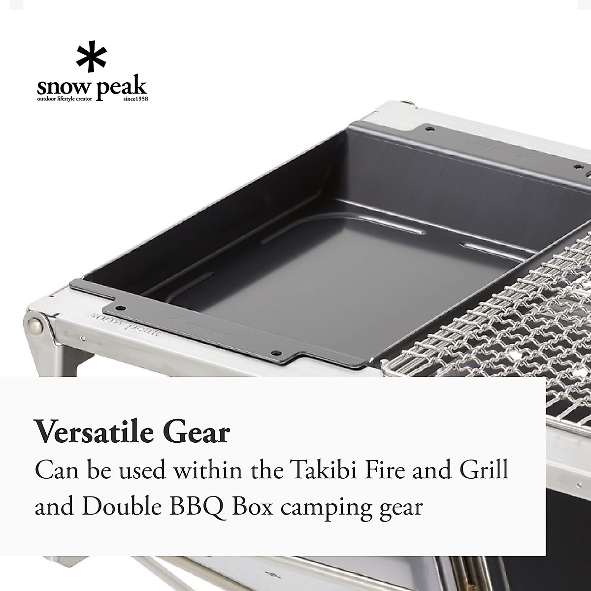Snow Peak Grill Half Deep Depth Plate, Black