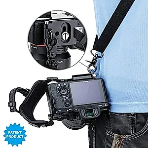 JJC Mirrorless Camera Hand Strap Grip for Sony A7R V IV III II A7IV A7S III II A7RIV A7RIII A7III A7RII A7II A1 A9 II A7C ZV-E10 A6600 A6500 A6400 A6300 A6100 A6000 RX1 RX1R RX1RII RX10 IV III II