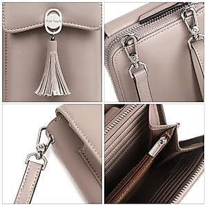 Pearl Angeli Small Crossbody Phone Bag RFID Women Wallet Cellphone Credit Card Purse with Adjustable Shoulder Strap