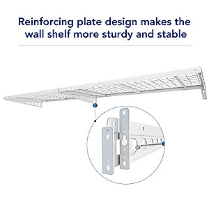 FLEXIMOUNTS 2-Pack 2x4ft Bike Storage Rack Garage Wall Shelves, 24-inch-by-48-inch, White
