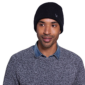 Spyder Wool Blend Beanies Hat for Men & Women | Two Packs with Inner Fleece Lined Headband | Black and Grey | One Size Fit Most