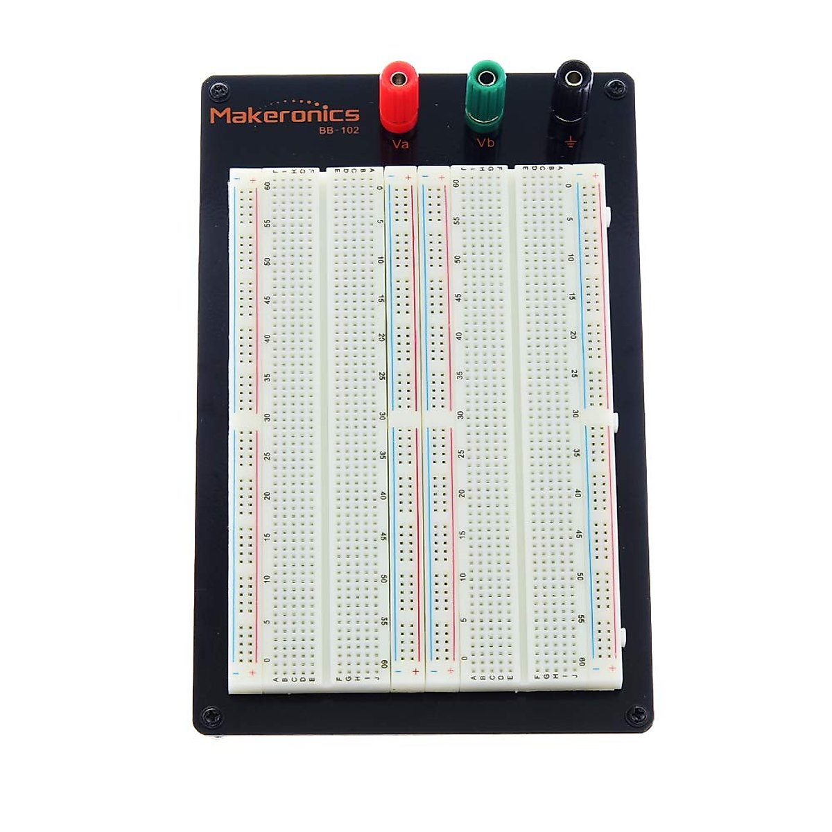 Makeronics Solderless 1660 Breadboard Super Kit - 1660 Tie-Points Experiment Plug-in Breadboard with Aluminum Back Plate + 350 Jumper Wires + 65 Jumper Wires for Prototyping Circuit/Arduino