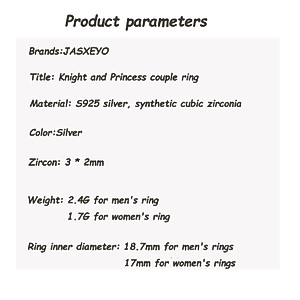 JASXEYO wedding ring sets for him and her，promise rings for couples，promise rings for her，matching rings for couples，dainty rings，Adjustable Princess and Knight Rings Set His and Hers (women's)